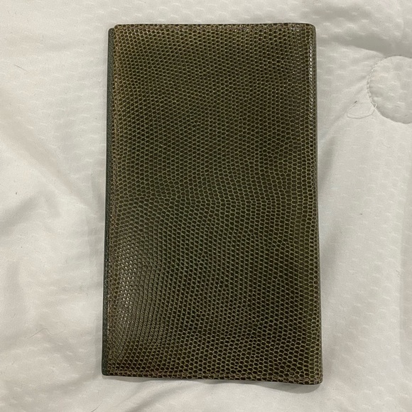 Hermes | Other | Hermes Lizard Skin Checkbookpassport Cover | Poshmark